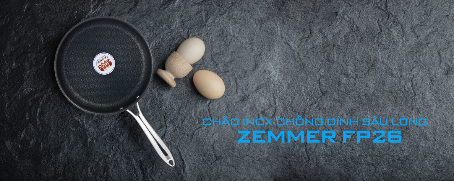 Chảo Inox chống dính sâu lòng Zemmer FP26 - Zemmer Home